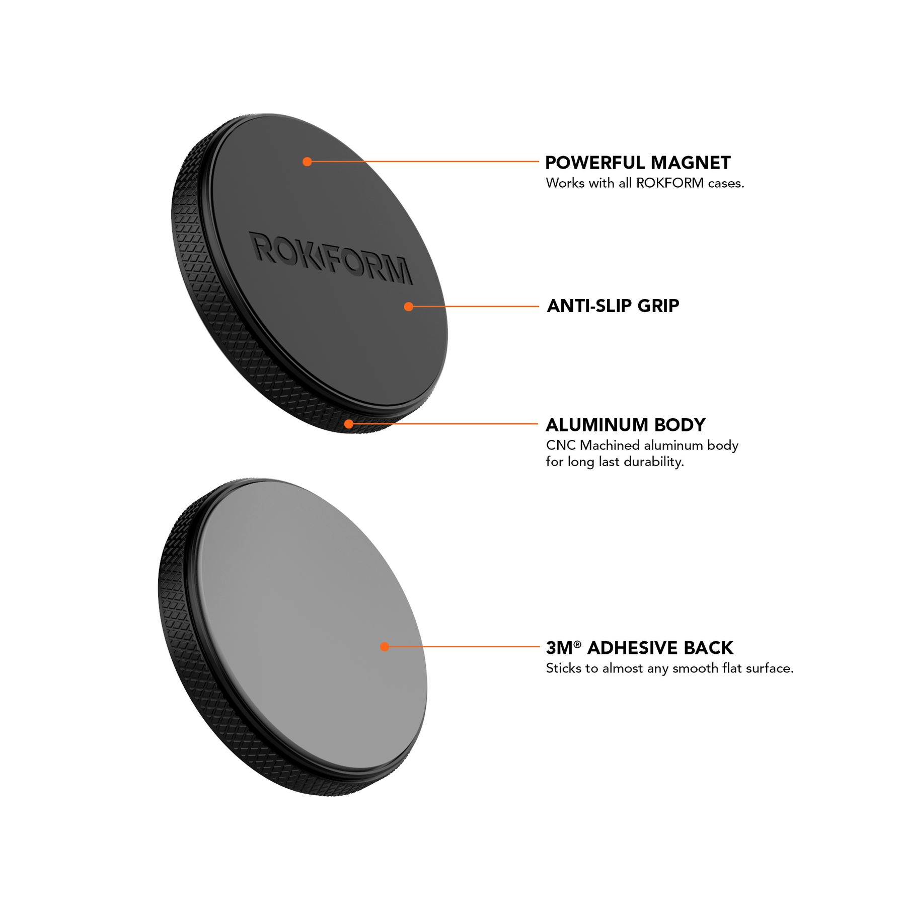 Low Pro Magnetic Car Dash Mount | Rokform.com