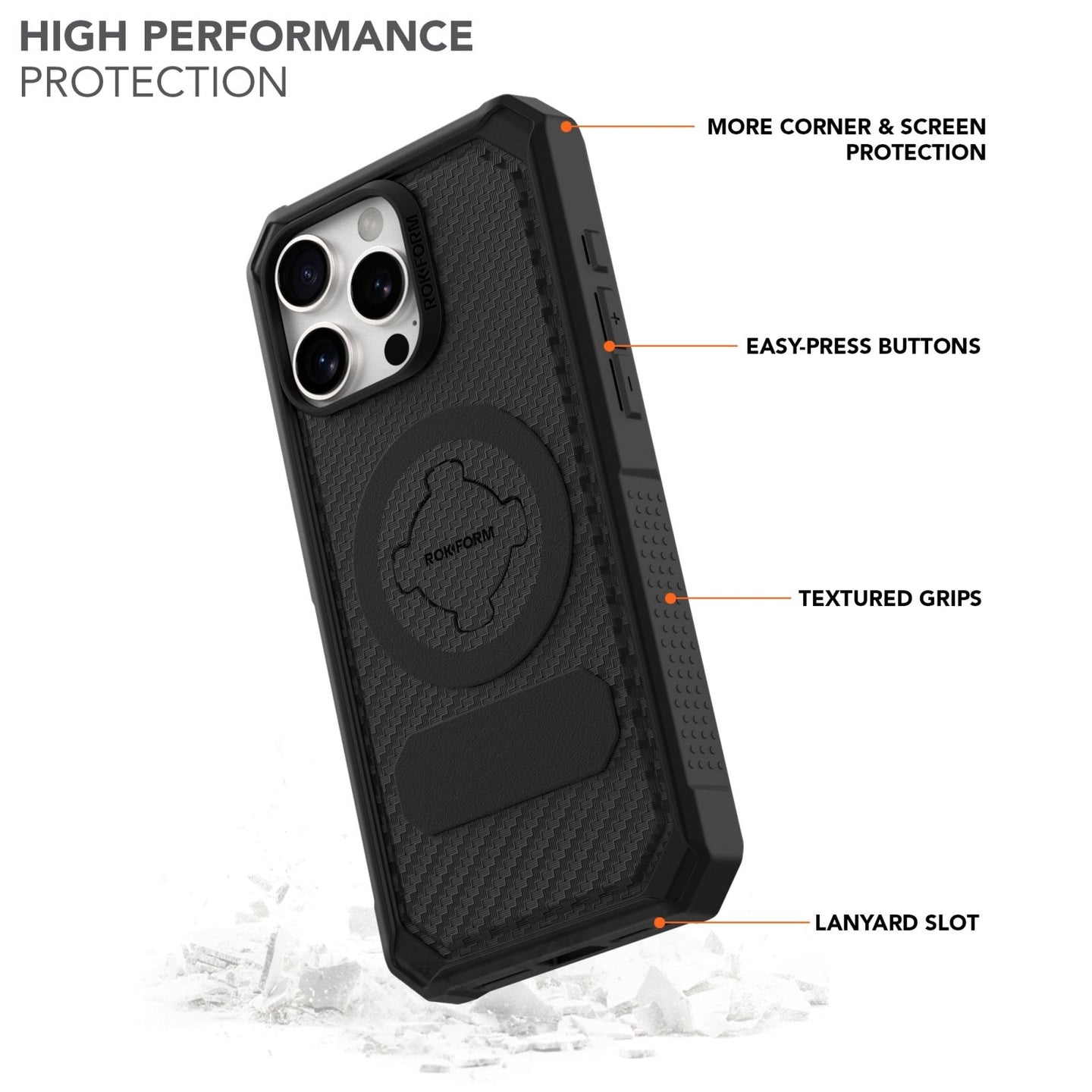 Rugged iPhone 16 Pro Max Case | Rokform.com