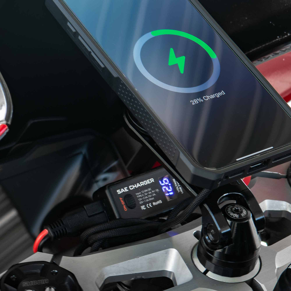Waterproof Motorcycle USB Charging System - 12V to USB-C | Rokform.com