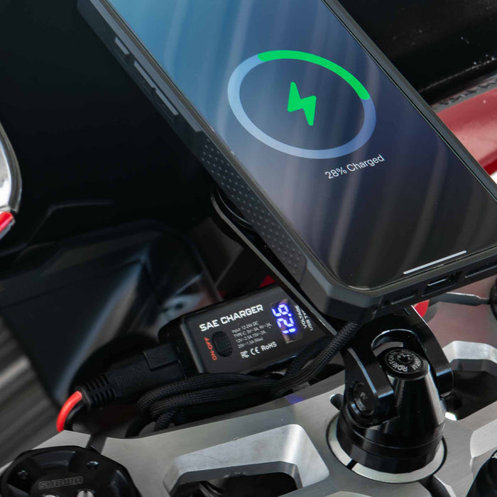 Waterproof Motorcycle USB Charging System - 12V to USB-C | Rokform.com