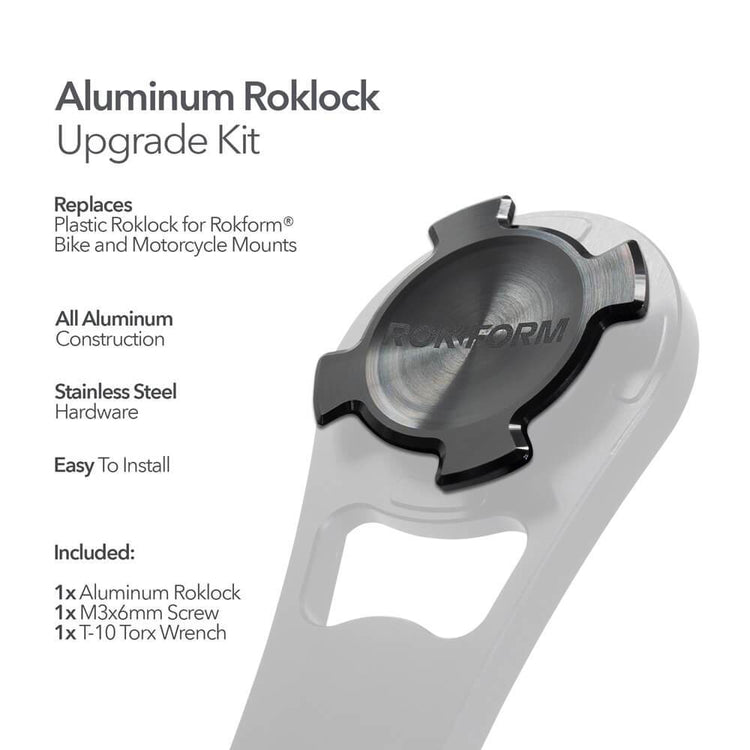 Aluminum RokLock Upgrade Kit for Bike and Motorcycle Mounts | Rokform